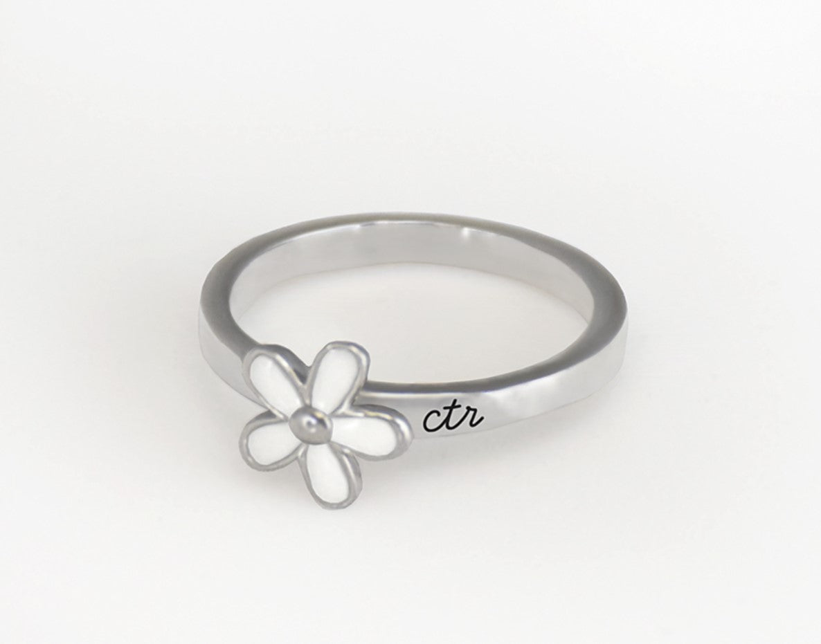 Daisy Flower CTR Ring — LDS Honey