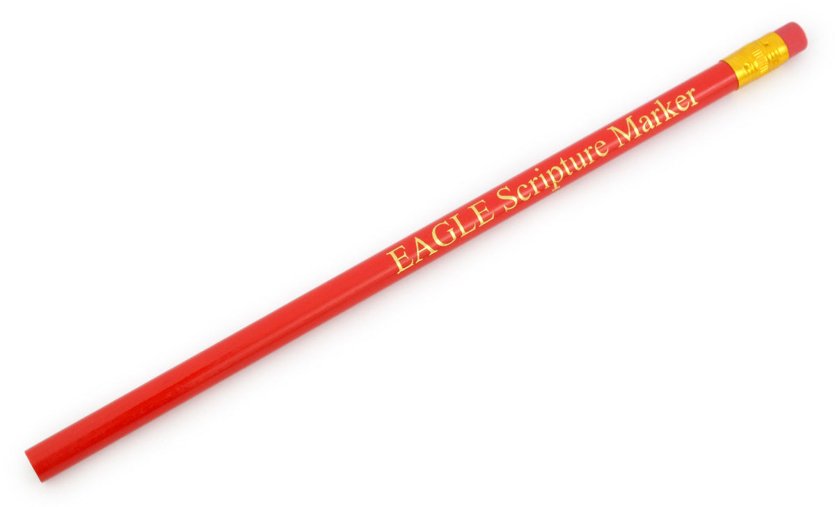 Red Scripture Marking Pencil with Eraser — LDS Honey
