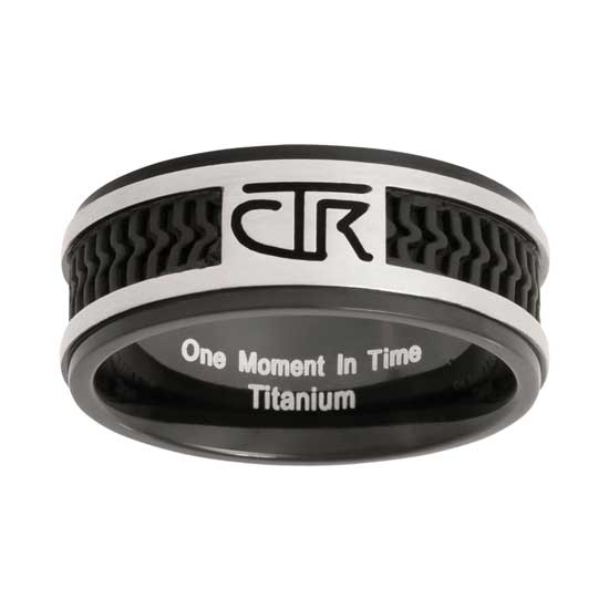 Black Titanium with Rubber Inlay CTR Ring — LDS Honey